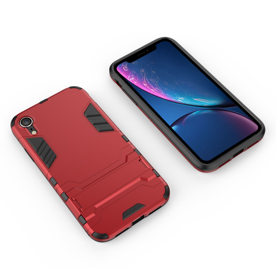 Slim Armour Tough Shockproof Case for Apple iPhone XR (Red)
